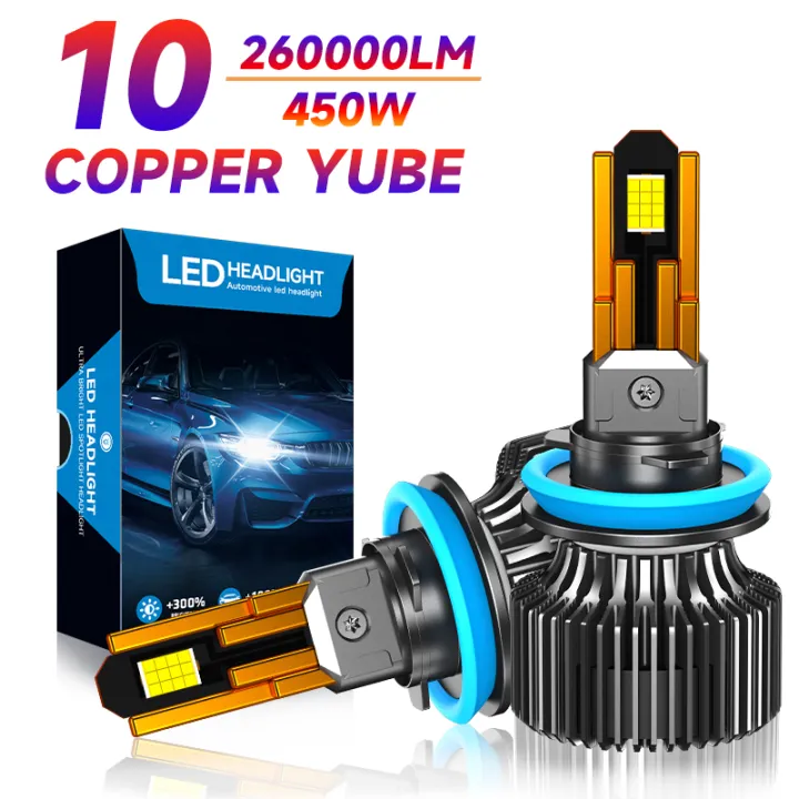 6000k H7 LED Headlight Bulbs 450W 260000LM H1 H4 H11 9005 9006 Super ...