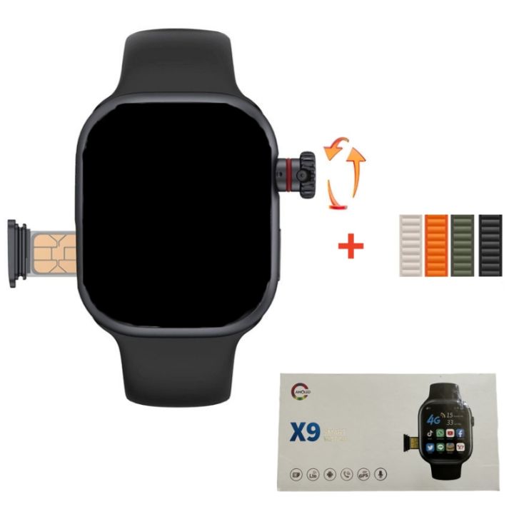 X9 Smart Watch AMOLED 4G ROM NFC Compass Bluetooth Call 49mm Smartwatch ...