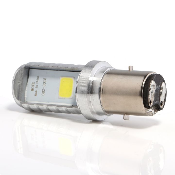 H4 LED Moto H6 BA20D LED Motorcycle Headlight Bulbs 2 Sides COB White ...