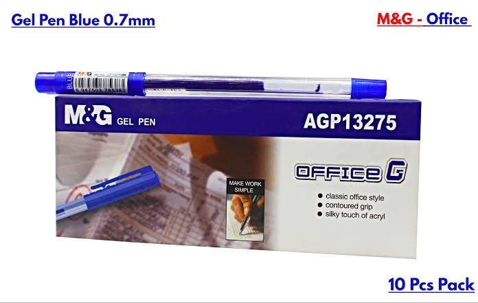 M&G Office Gel pen pack of 10 Blue black red green | Daraz.pk