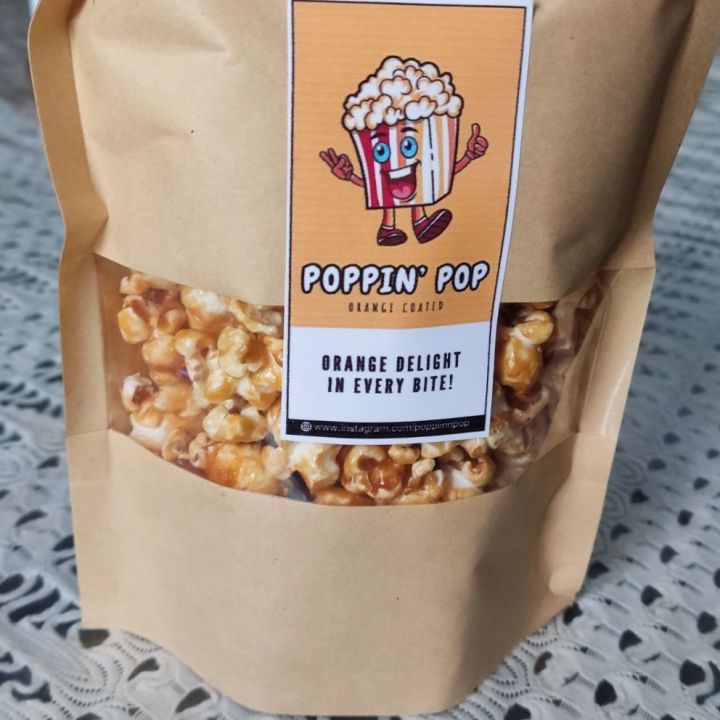 6 packets Poppin' Pop Orange Coated Popcorn Ready To Eat | Daraz.pk