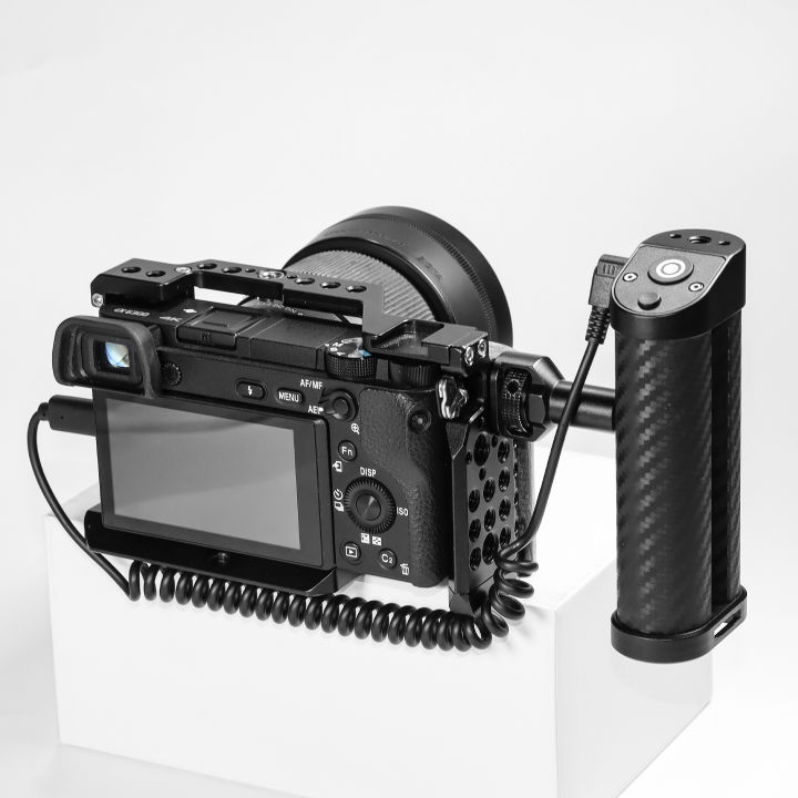 DSLR Camera Cage Side Handle Grip With Trigger Shutter Control Cable ...