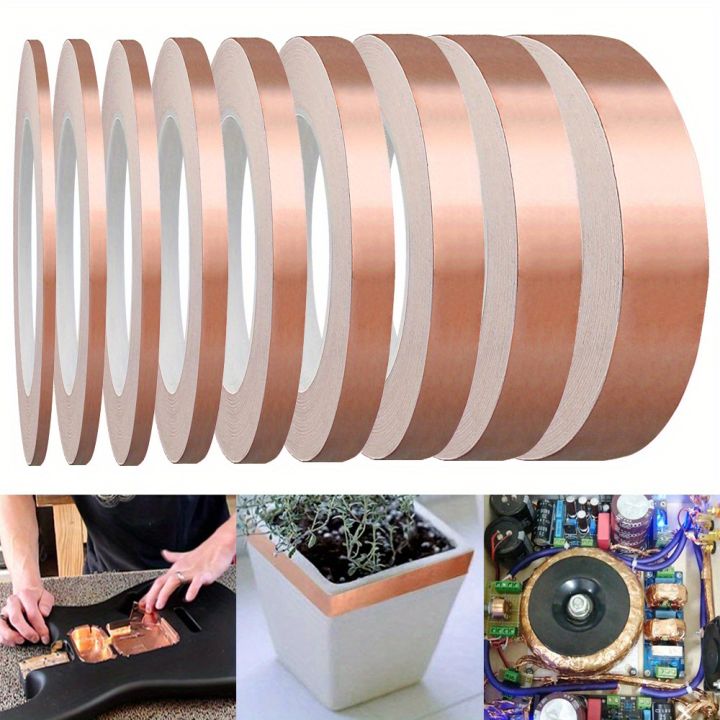 Copper foil tape for stained glass various sizes Copper shielding tape ...