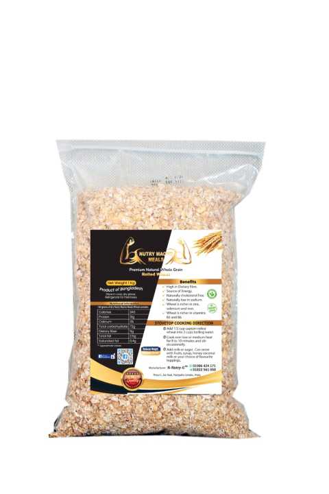 Whole grain rolled wheat-1 kg | Daraz.com.bd