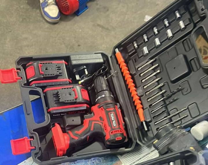 Cordless Drill Machine With Spair Battery set and Hammering Option ...