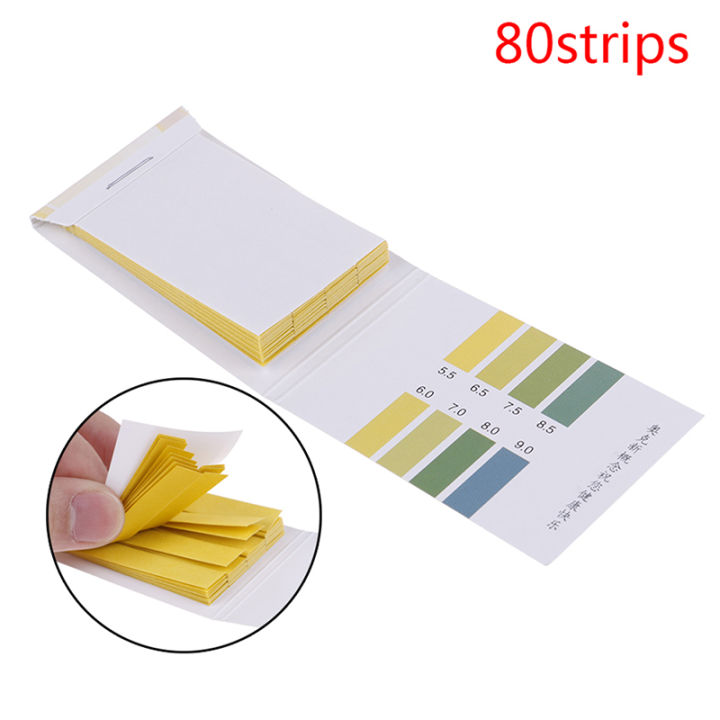 【LM】80 Strips PH Test Strips Paper Meters Indicator PH Value 5.5-9.0 ...