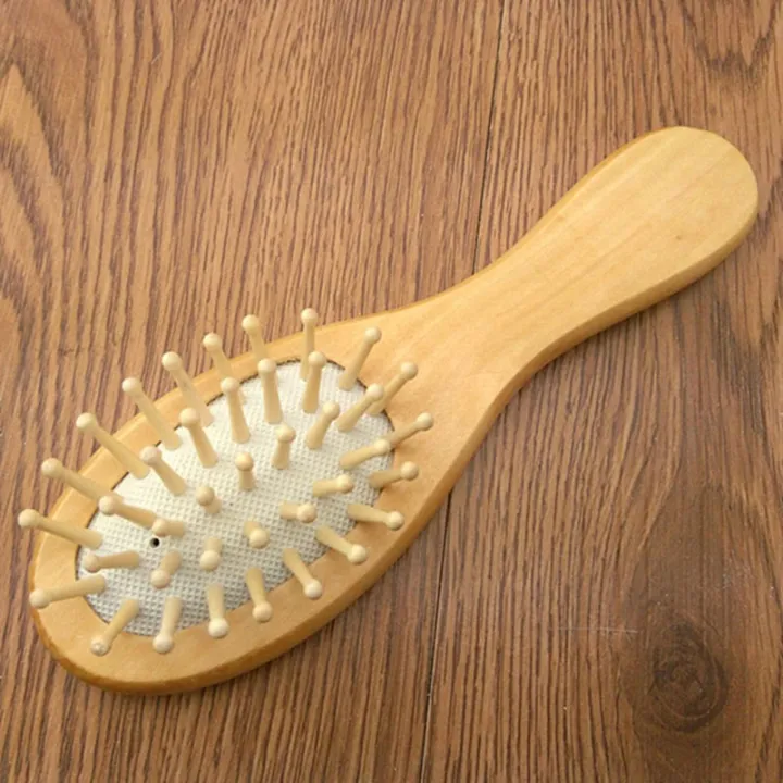 Massage Wooden Comb Air Cushion Hair Brush SPA Salon Detangling Scalp ...