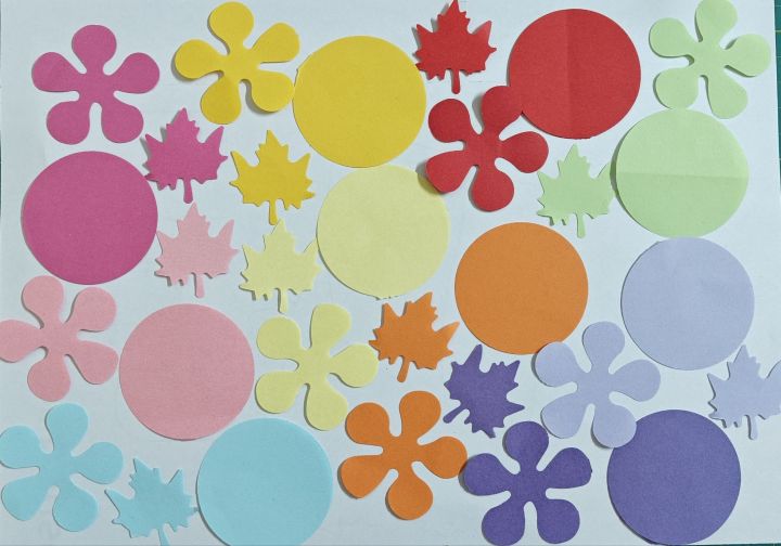 Cute Paper Confetti Shapes – Leaf, Circle and Flower– Unique shahpes ...