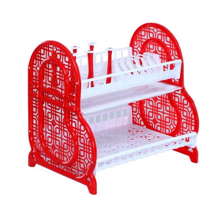 RFL Two Color Smart Mini Kitchen Rack - White & Red | Daraz.com.bd