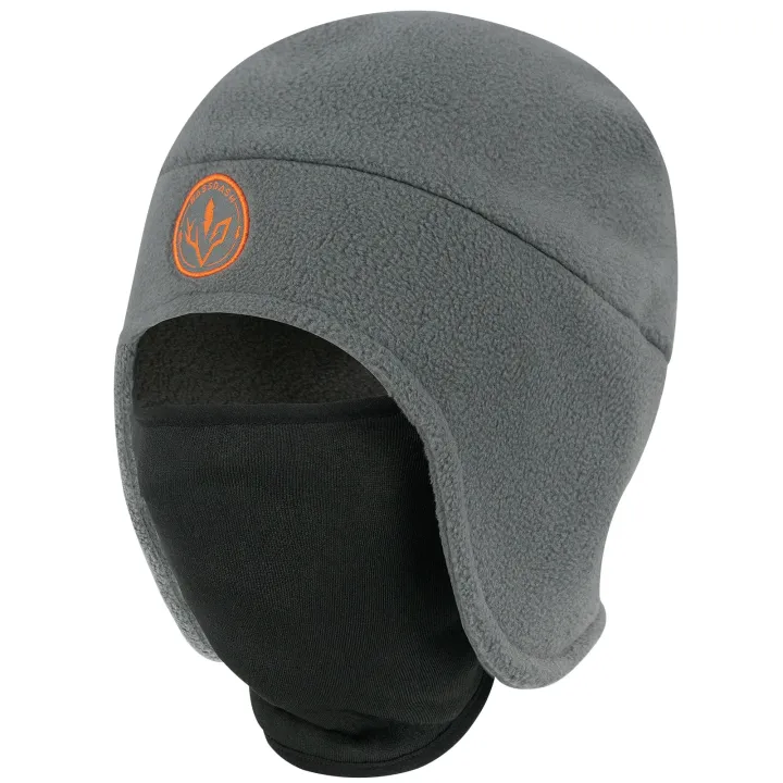 BASSDASH Soft Fleece 2-in-1 Hat with Ski Mask Ear Flap Fishing Hunting ...