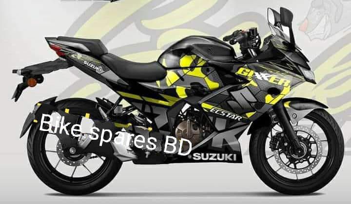 Suzuki Gixxer sf fi blue yellow modified decals sticker | Daraz.com.bd