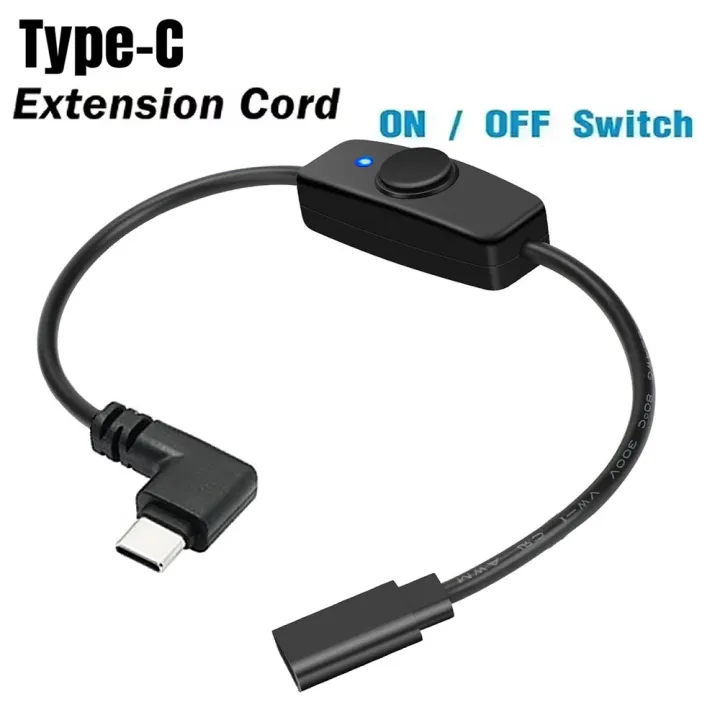 90 Degree USB Type C Switch Power Cable,Short 35cm USB C Female to Male ...