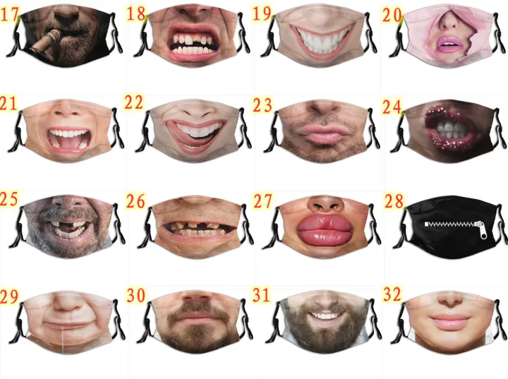 3D Three-dimensional Mask Personality Creative Social Funny Imitation ...