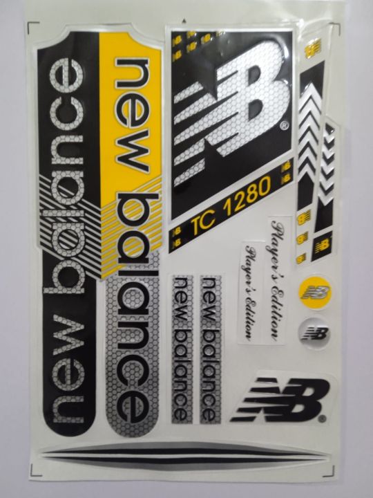 New 3D 2024 NEW BALANCE Black & Yellow Edition Cricket Bat Sticker For ...