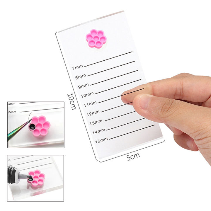 Eyelash Extension Board With Flower Glue Fan Holders Grafting Lash ...