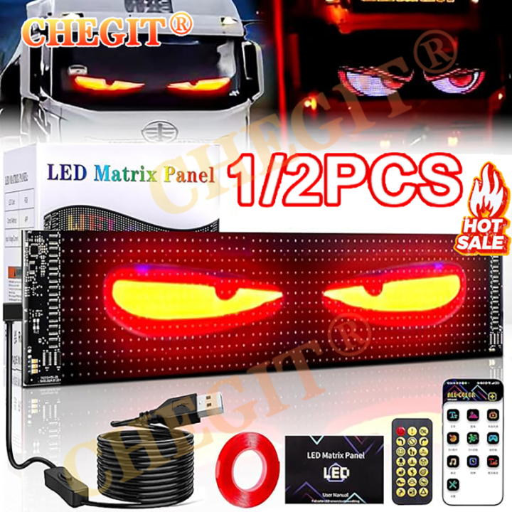 App Control Scrolling Advertising LED Sign Led Eyes for Truck USB ...