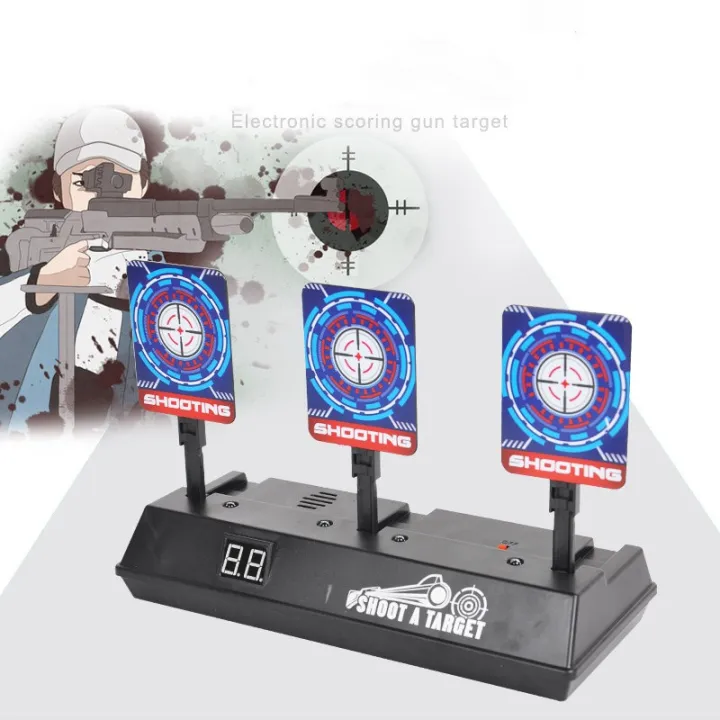Auto-Reset Electric Target For Nerf Guns Bullets Toys For Beads Blaster ...