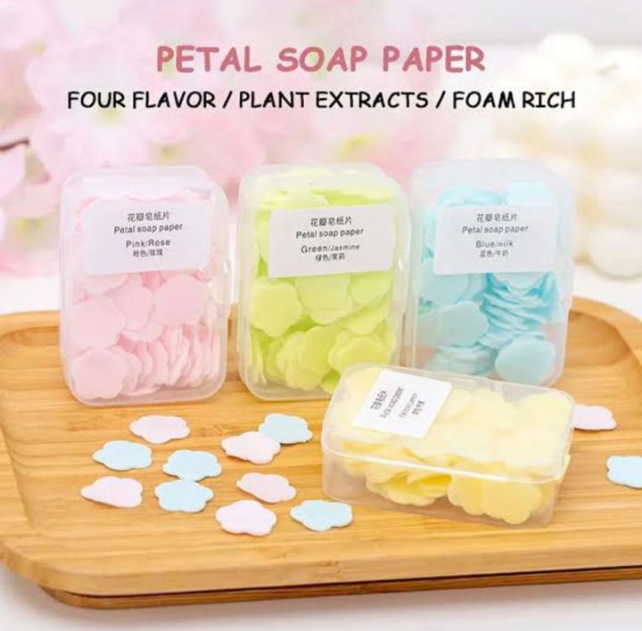 Random Disposable Soap Paper Cute Mini Hand Soap Flower - Shaped Paper ...