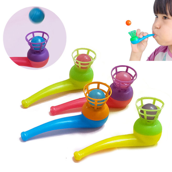 5-30PCS Suspended Blow Pipe Blow Ball Rod Game Children Balance ...