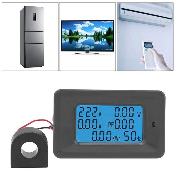 AC 50-300V Power Energy Meter LED AC Wattmeter Electric Meter With ...