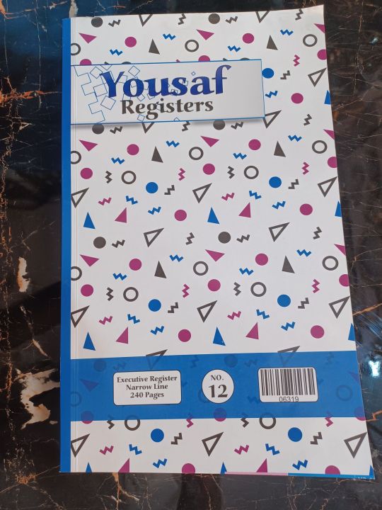 Exective Register pure neet paper Narrow lines 240 pages | Daraz.pk