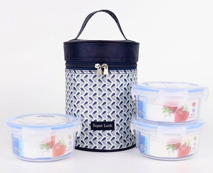 Super lock CCC food grade storage box set of 3 boxes with microwave ...