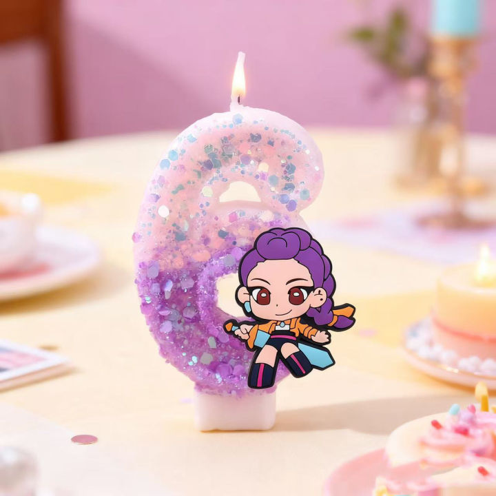 2025 Stitch Anime 0-9 Number Candle Cute 3D Page Cartoon Character ...