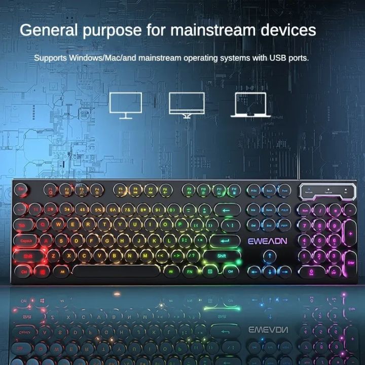 Mechanical Feel Gamer Keyboard ,Floating Button Design 104 Keys ...