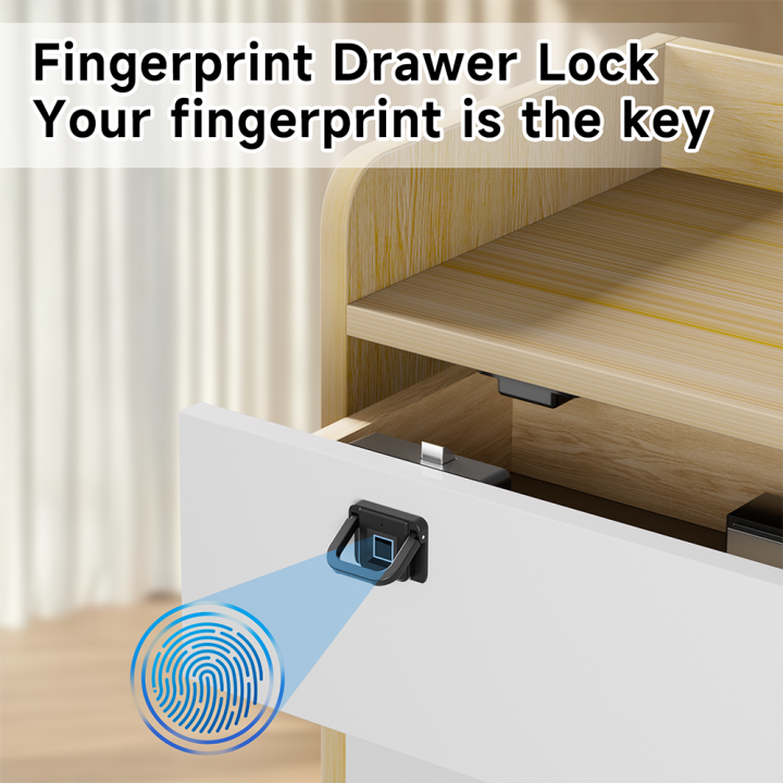 Smart Home Biometric Fingerprint Lock Hidden Drawer Electronic Lock ...