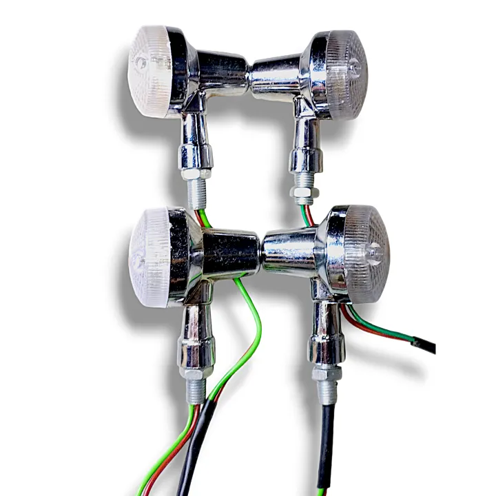 4 Piece bike fancy indicator Color white for All Motorcycle/ Bike ...