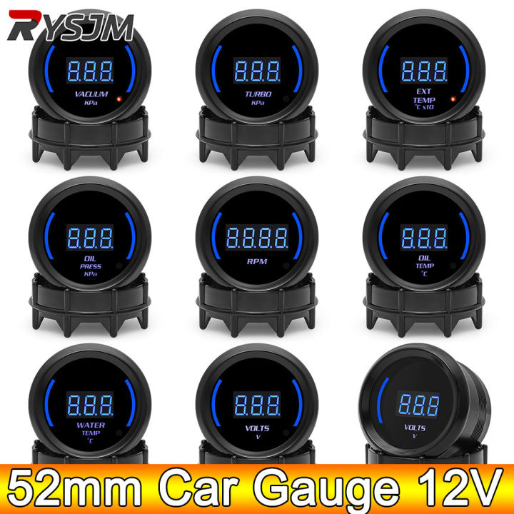 AD 52mm Car Digital Tachometer Turbo Boost Gauge Kpa Water Temp Oil ...