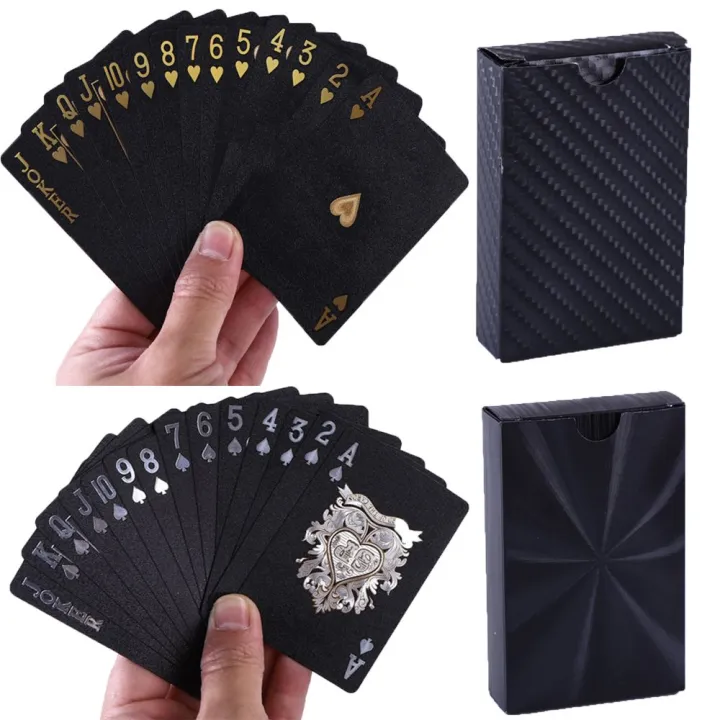 A Deck Of Playing Cards, 2 Styles Of Plastic With Golden Laminate ...