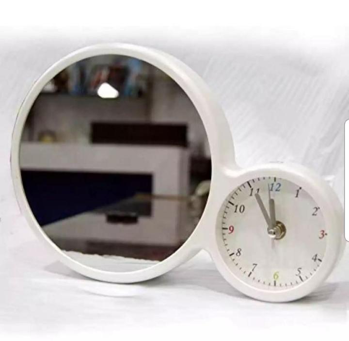 Magic Mirror LED Light Box Photo Frame Round Clock Multifunction ...