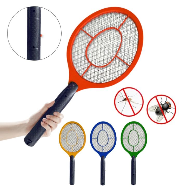 Bug Zapper Racket Handheld Electric Fly Swatter Portable Battery ...