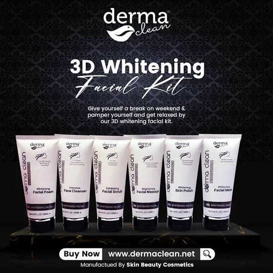 derma clean 3d whitening facial kit | Daraz.pk