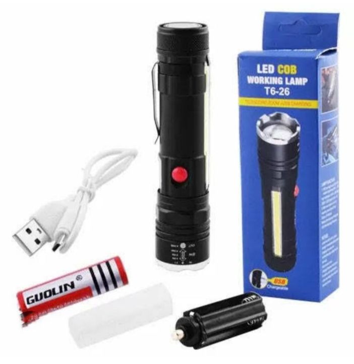 Torch LED COB Multifunction Zoom Flash Light | Daraz.pk
