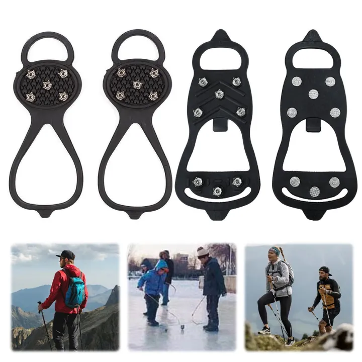 Outdoor Winter Hiking Climbing Snow Spikes Crampons Cleats Chain Claws ...