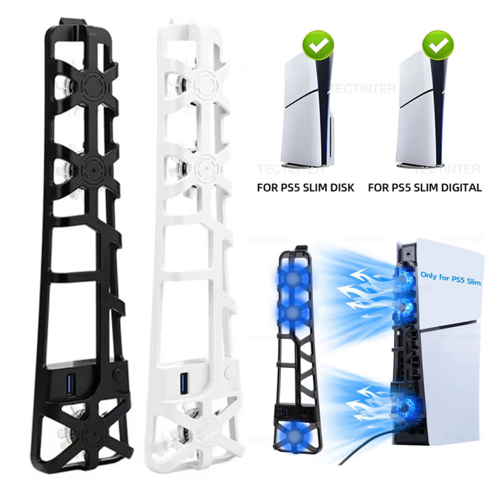 Cooling Fan For PS5 Slim Disc/Digital Gaming Console Accessories LED ...