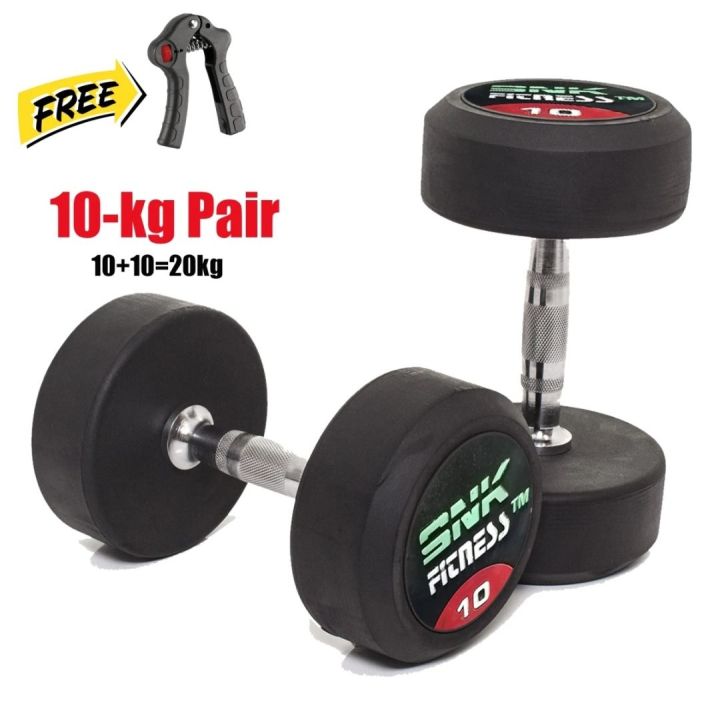 Rubber 10kg Weights Dumbles .pair oF pack 2 rubber Coated Dumbles hand ...