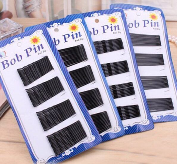 Pack Of 3 Bob Pins Hair Black Painted Steel Wire Hair Pins Pack | Daraz.pk