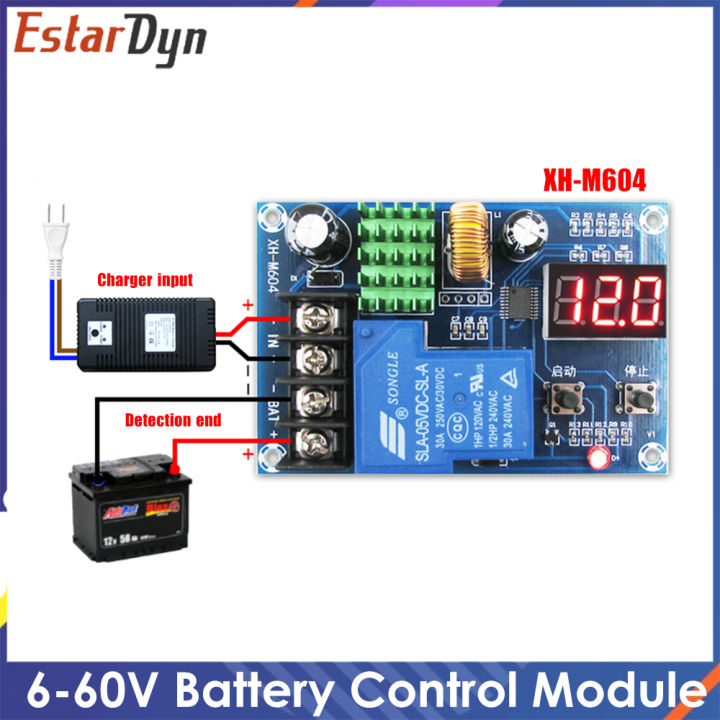 XH-M604 Battery Charger Control Module DC 6-60V Storage Lithium Battery ...