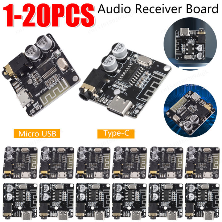 1-20pcs Audio Receiver Board Bluetooth 5.0 MP3 Lossless Decoder Board 3 ...