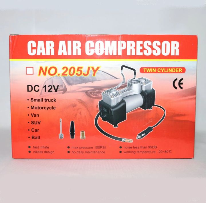 Dual Cylinder Air Compressor Heavy Duty With Extended Pipe and Bag ...