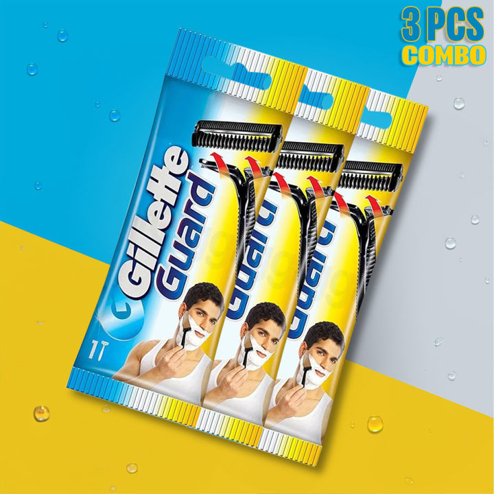 Gillette Guard Manual Shaving Razor - Single (3pcs Combo) | Daraz.com.bd