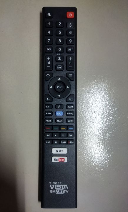 Singer VISTA Smart TV ( Youtube) Remote Control for All Singer TV ...