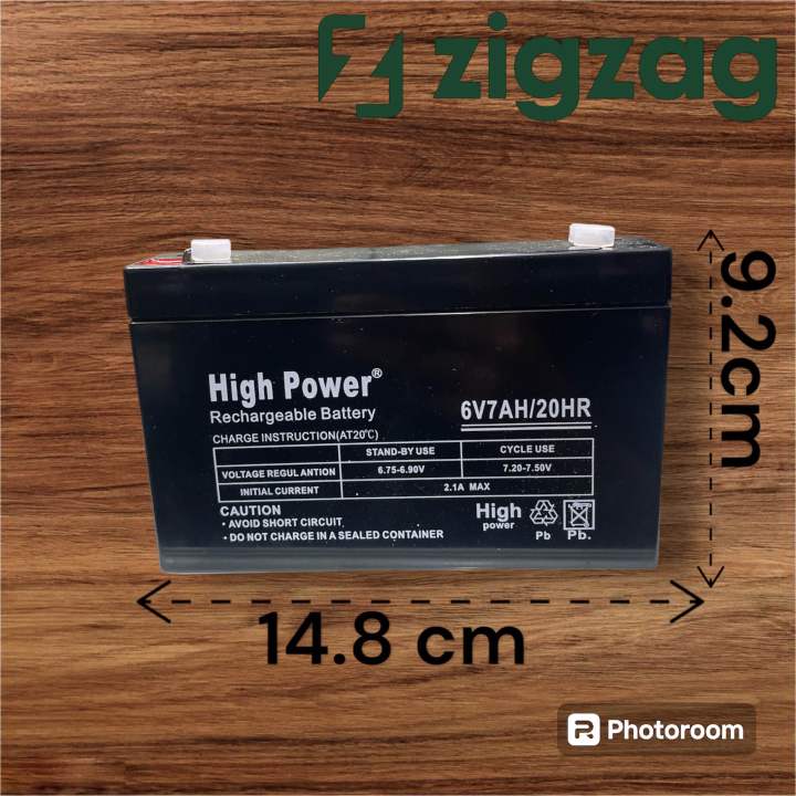 6v 7Ah Sealed Lead-Acid high power Rechargeable Battery | Daraz.lk