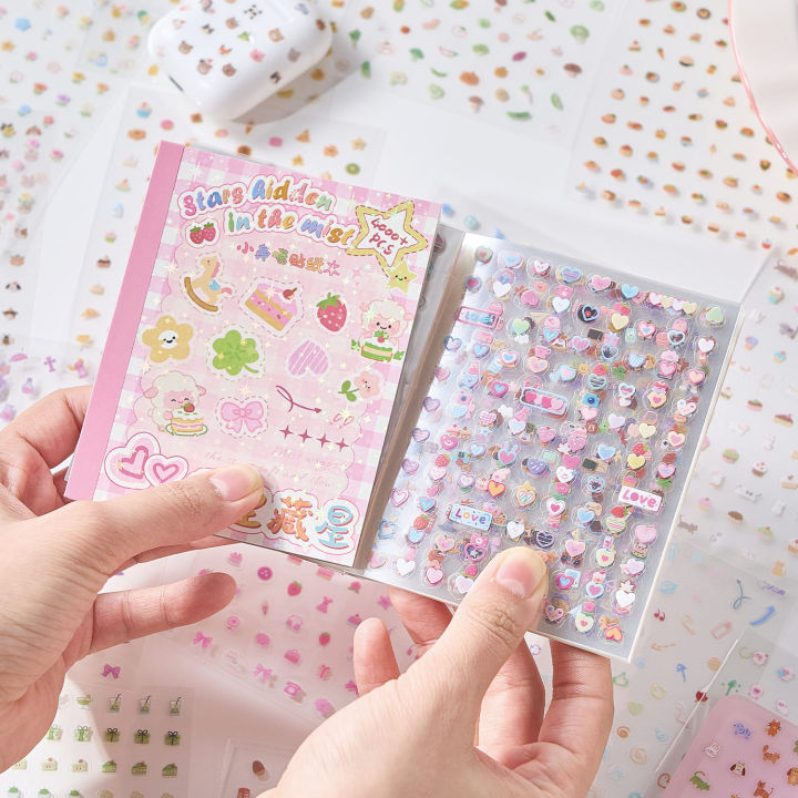 32Pcs Cute Cartoon Small Label PET Stickers, Animal/Fruit Pattern, for ...
