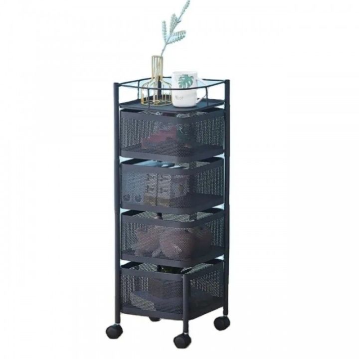 4 layer square revolving rack | Daraz.lk