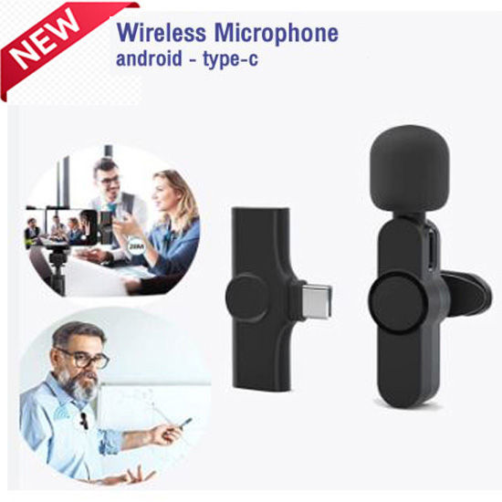 The wireless microphone for live, making clips. recording is available ...