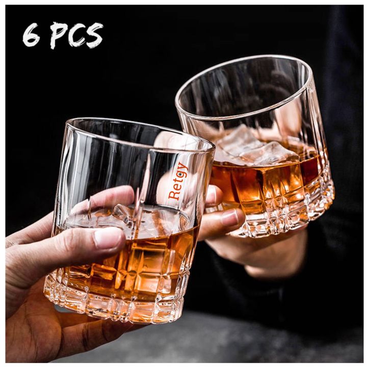 6 PCS Clear Whiskey Glass 280ML High Quality Glasswares | Daraz.lk